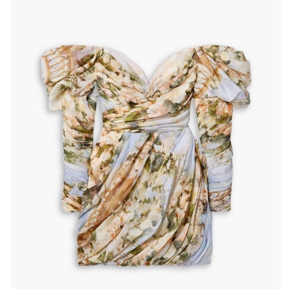 Zimmermann | Dresses | Zimmerman Luminosity Off The Shoulder Floral ...